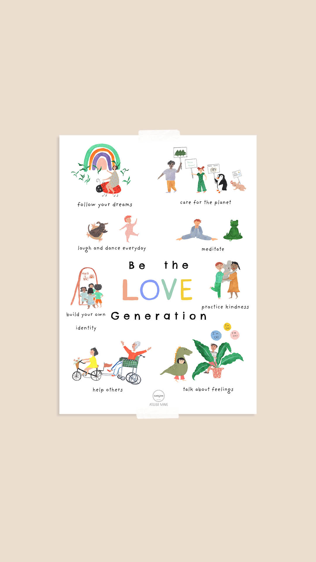 Poster “Be the Love Generation” – Garcon Milano