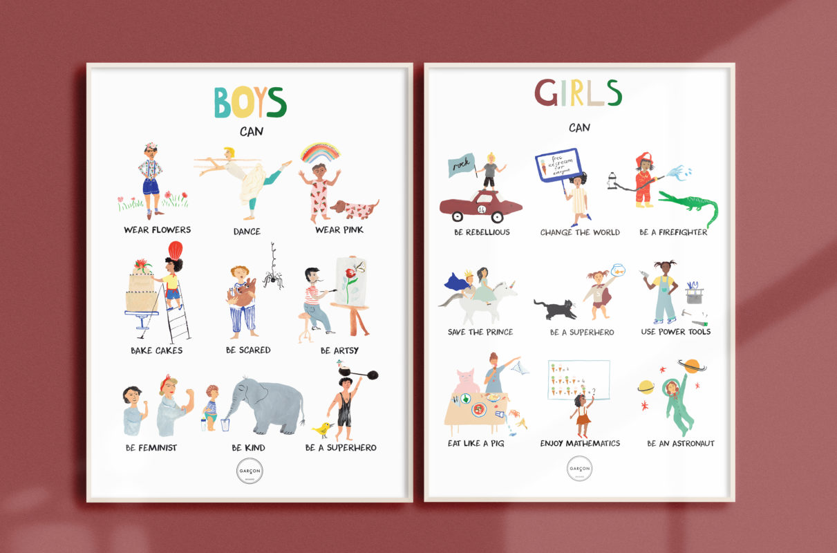 Poster ‘Girls can’ – Garcon Milano