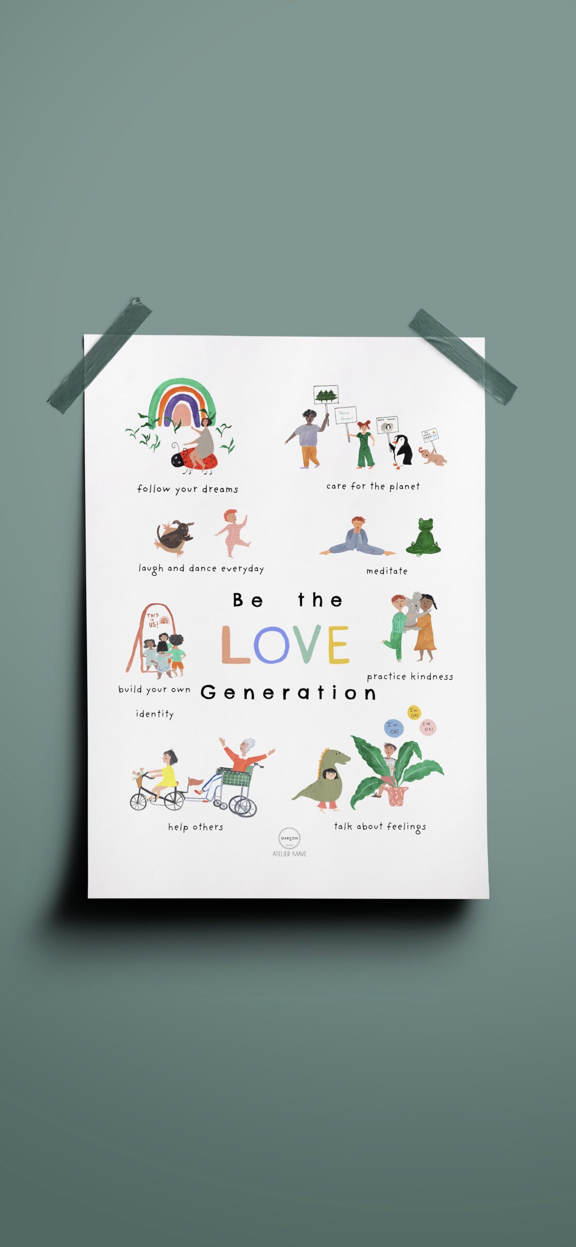 Poster “Be the Love Generation” – Garcon Milano